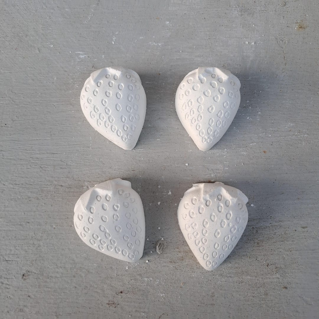 Mini Fruit, Strawberries, Plaster Sculpture, 3D Fruit, Fruit Set, Mini ...