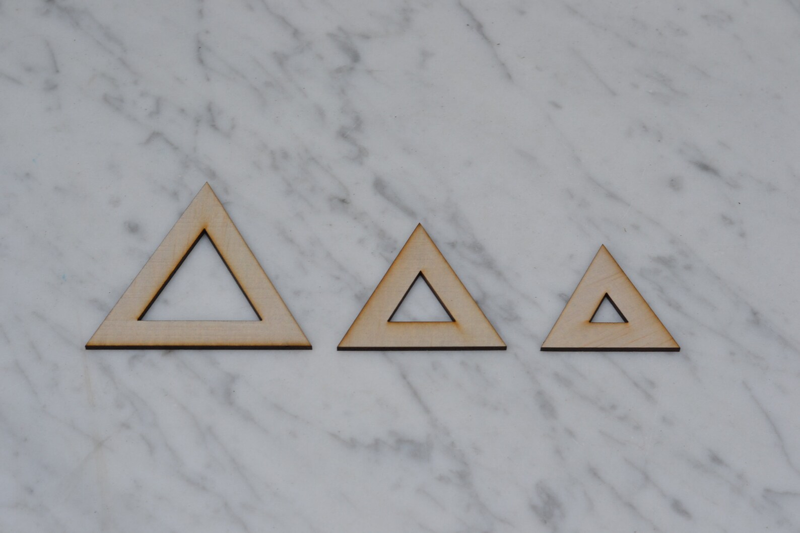 Wooden Triangle Laser Cut Wooden Hollow Triangles Craft - Etsy