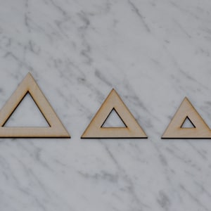 Wooden Triangle Laser Cut Wooden Hollow Triangles Craft - Etsy