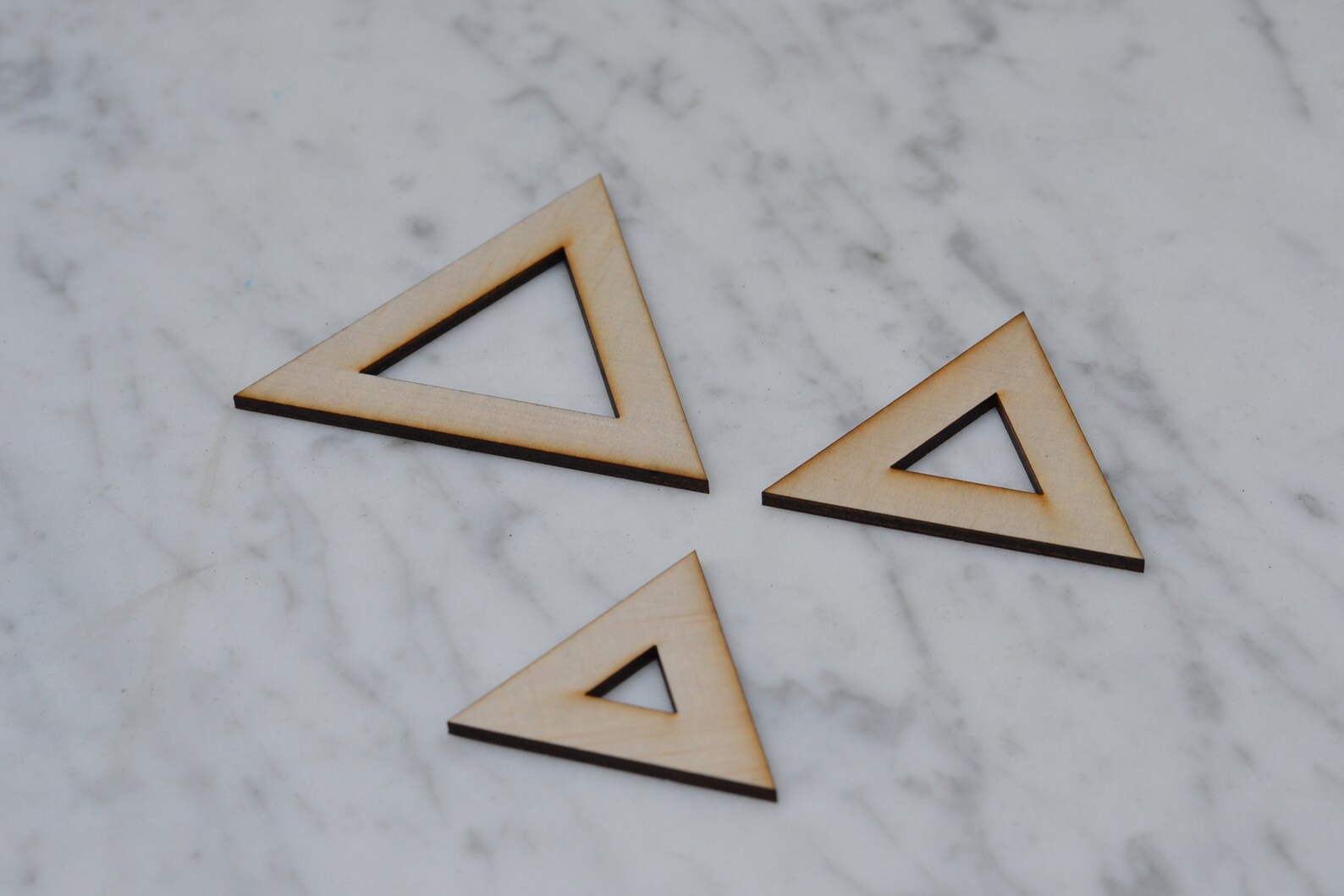 Wooden Triangle Laser Cut Wooden Hollow Triangles Craft - Etsy