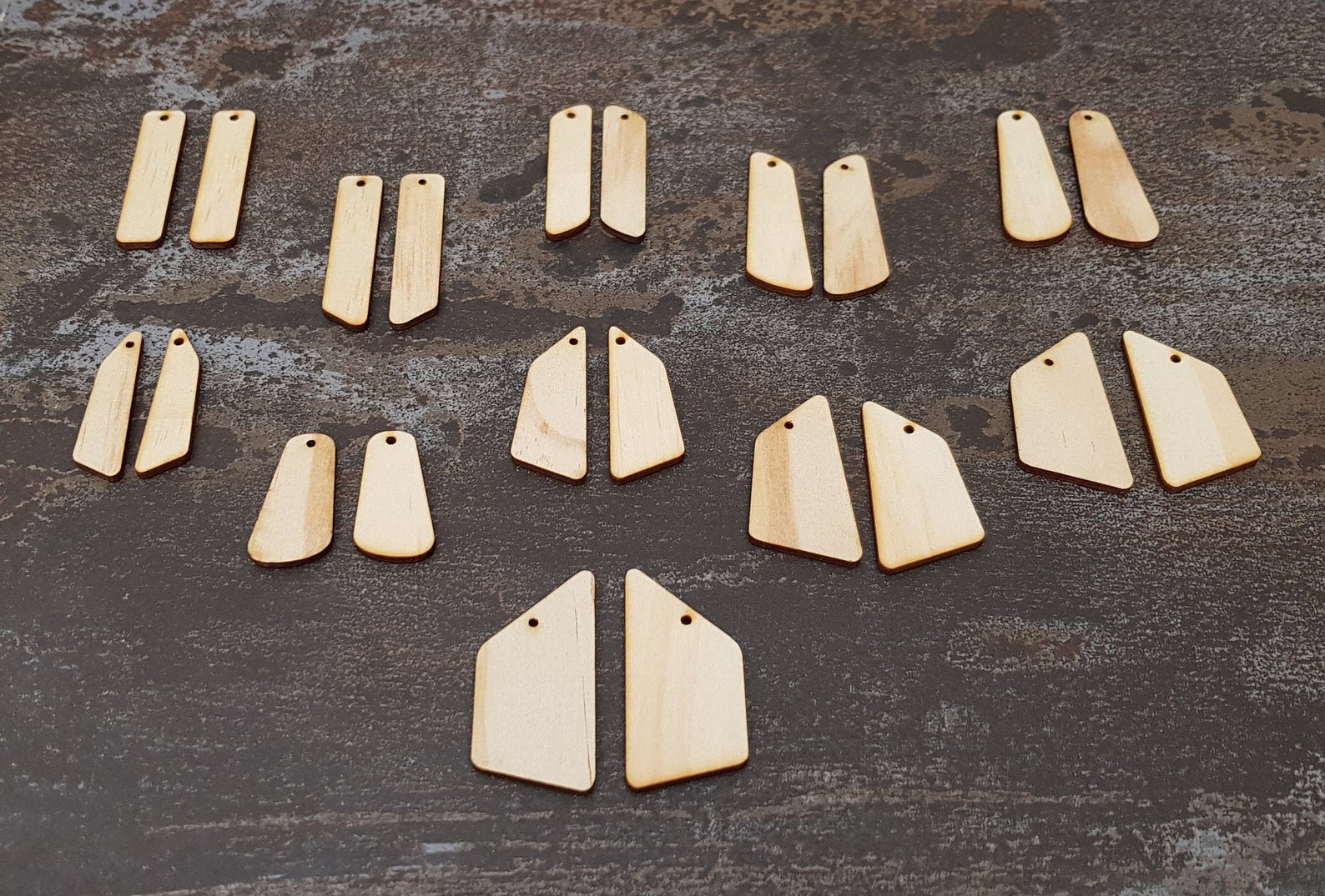 Wood Earring Shapes 3mm 1/8 Thick Plywood Various - Etsy