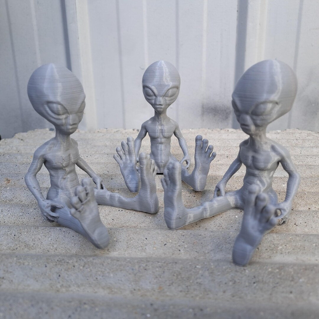 UFO, Space Being, Alien, Space Alien, 3d Printed Alien, Alien Sitting ...