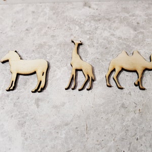 Zoo Animals, Wooden Animal Shapes, Laser Cut 3mm (1/8") Thick Plywood ...