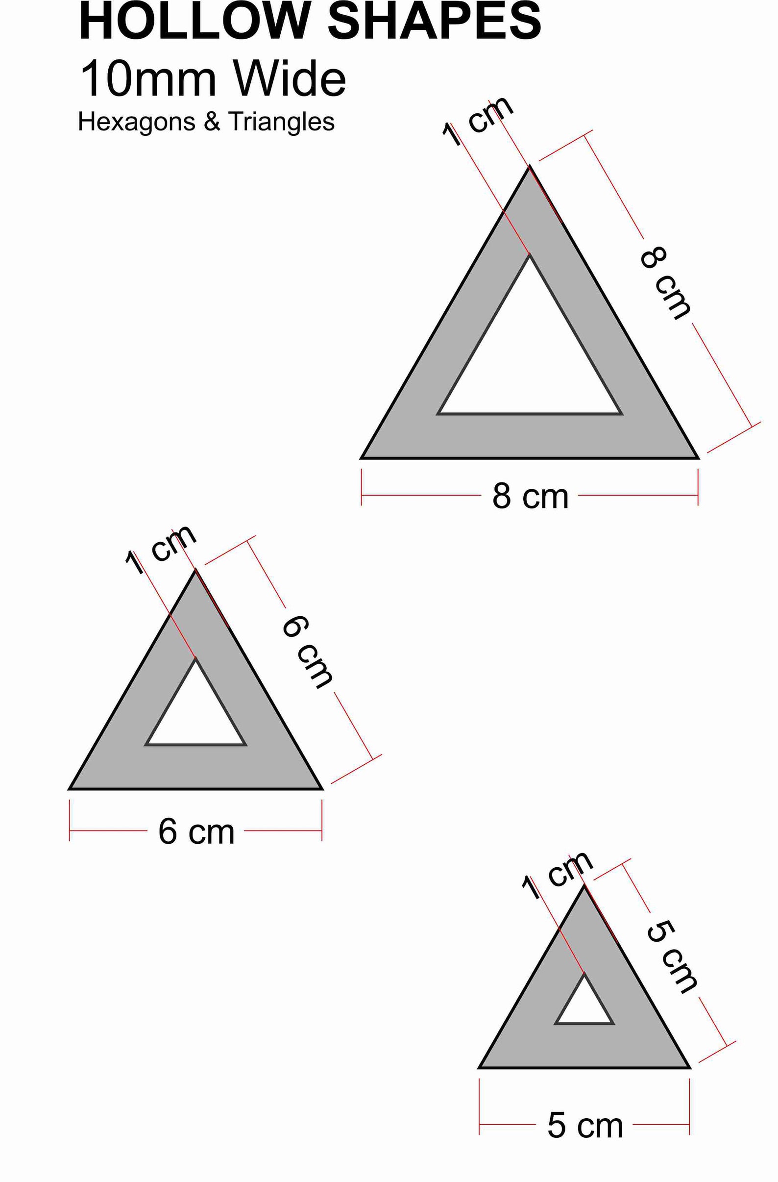 Wooden Triangle Laser Cut Wooden Hollow Triangles Craft - Etsy