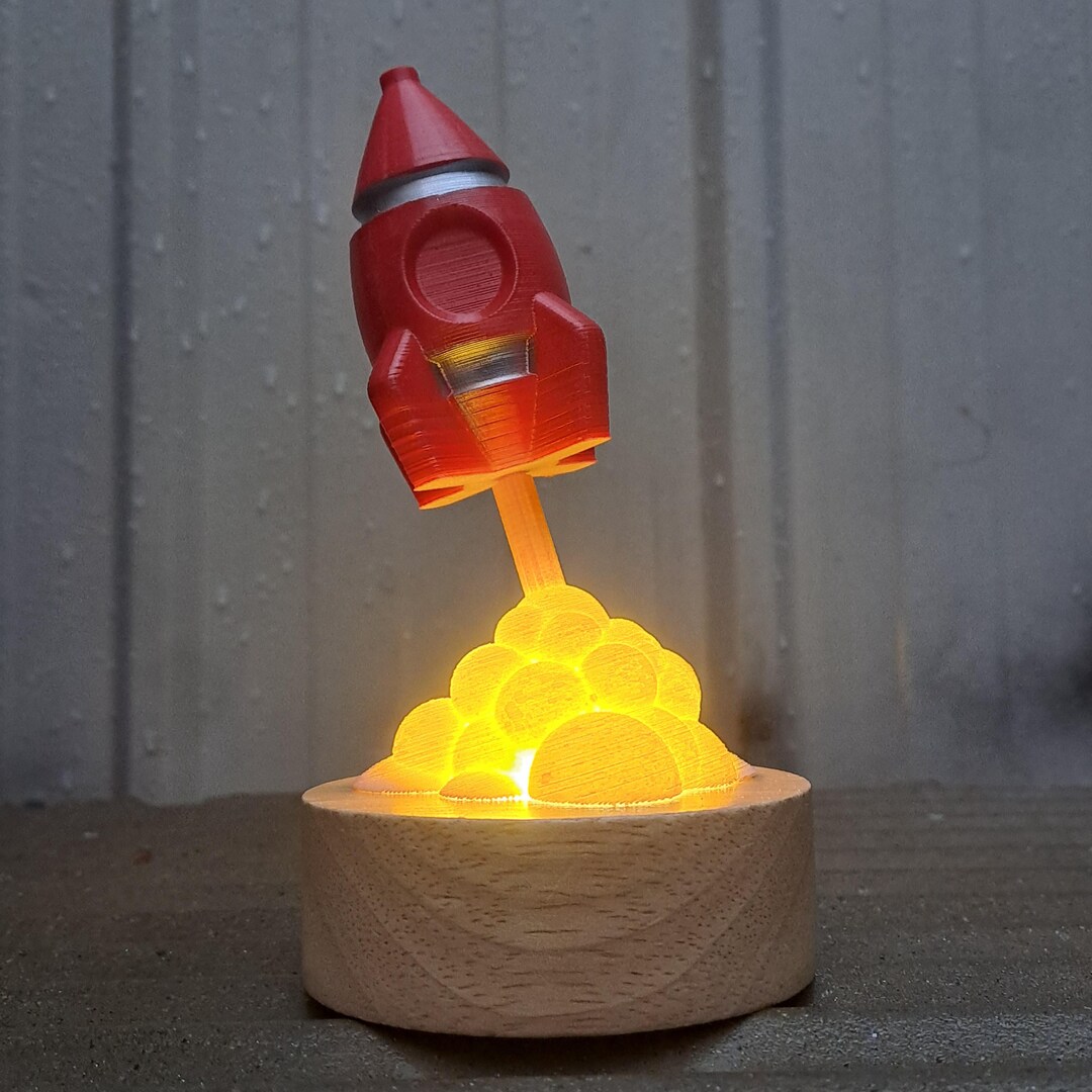 Rocket Model, Rocket Taking Off, Miniature Rocket Model, Light up ...