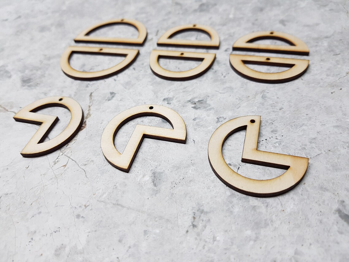 Wooden Half Circles Laser Cut Wooden Hollow Arc Craft Half | Etsy