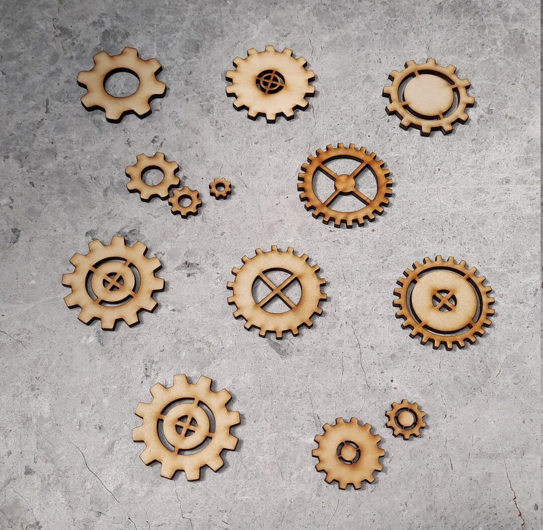 Gears, Cog Shapes, Gear Shapes, Playdoh Stamp Shapes Size 5cm 3mm (1/8 ...