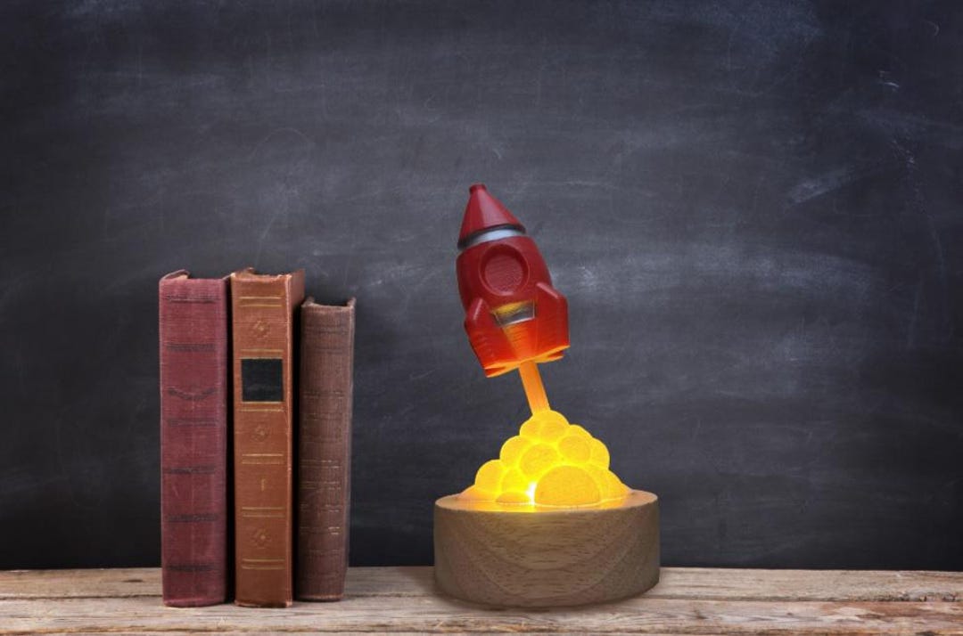 Rocket Model, Rocket Taking Off, Miniature Rocket Model, Light up ...