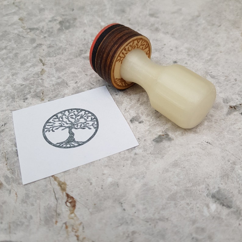 Tree of Life Rubber Stamp, Laser Engraved Stamp, Tree of Life Stamp ...