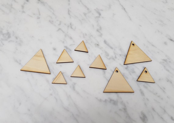 Wooden Triangles Laser Cut Wooden Triangle Size 2.5cm to 20cm | Etsy