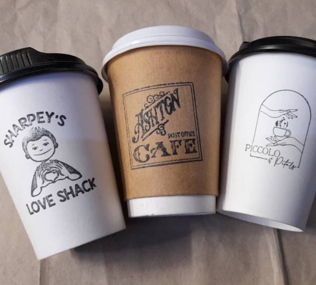 Coffee Cup Stamp, Personalised Stamp, Custom Rubber Stamp, Laser Cut ...