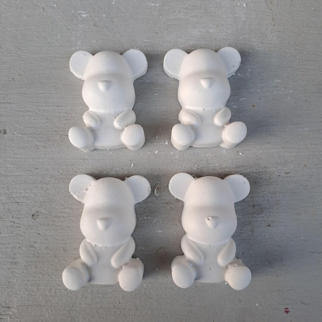 Mini Teddy Sculpture, Plaster Sculpture, Bookshelf Sculpture, Teddy ...