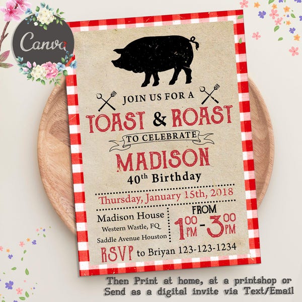 Pig Roast Invitation - Etsy