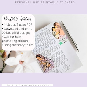 Hannah Bible Women Printable Scripture Stickers Art Study Women in the ...