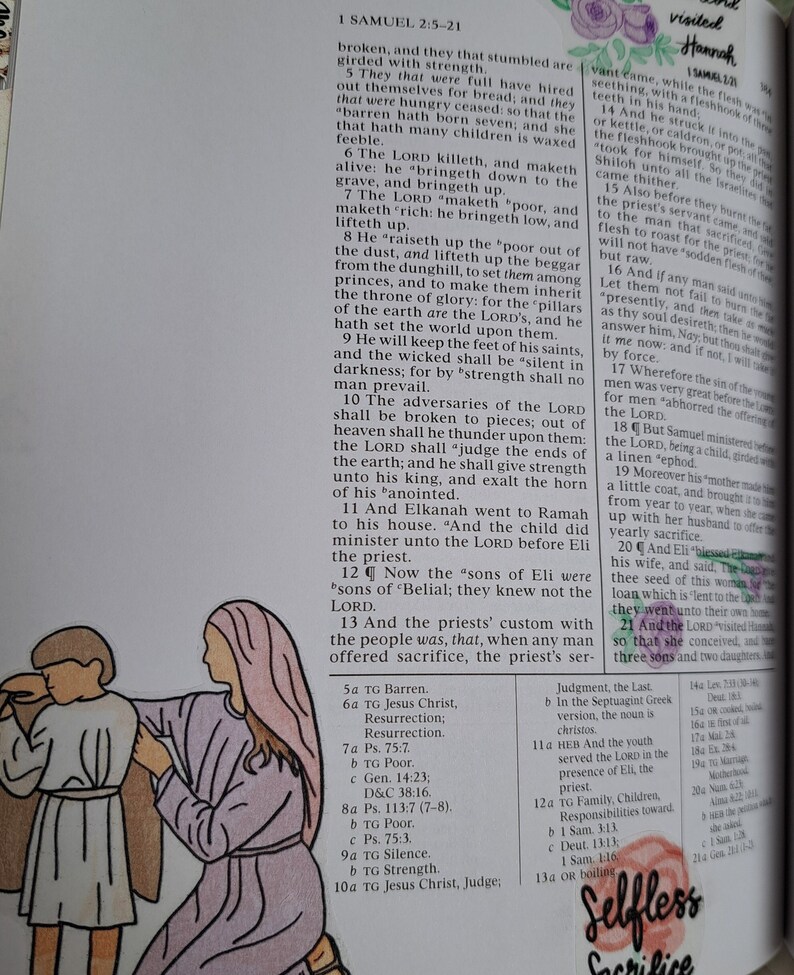 Hannah Bible Women Printable Scripture Stickers Art Study Women in the ...