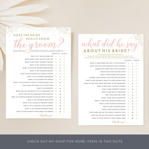 What Did He Say About His Bride - Bride or Groom - Printable Bridal ...
