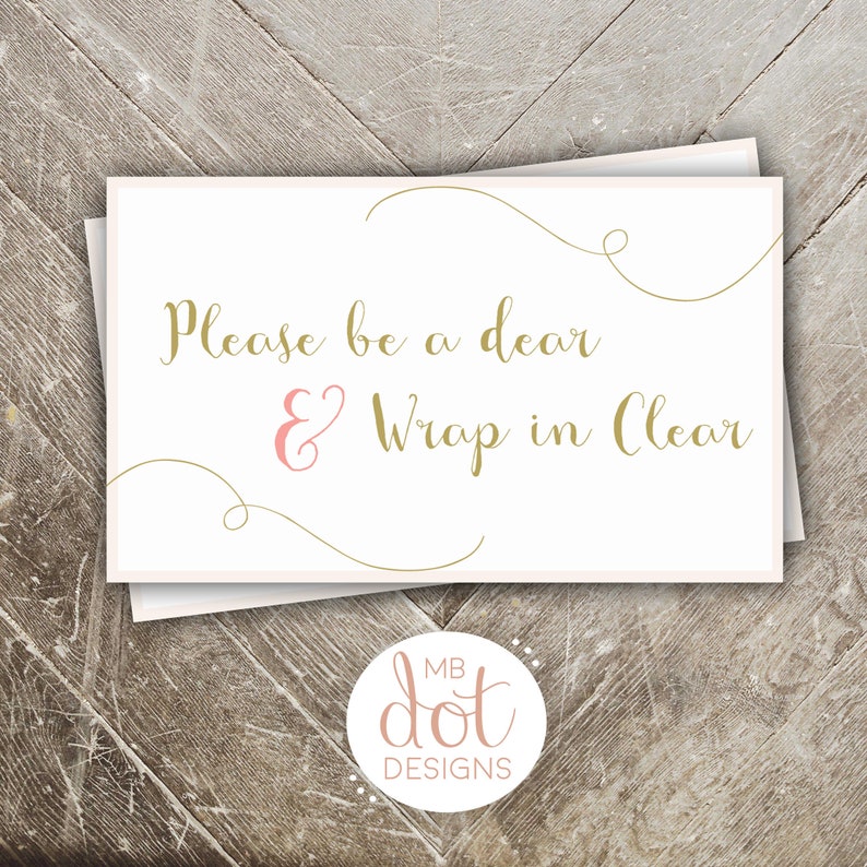 Please Be a Dear Wrap in Clear Baby Shower Invitation - Etsy