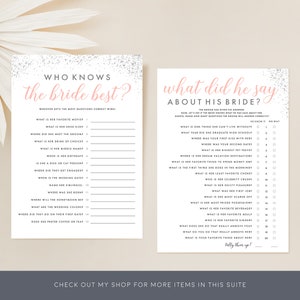 What Did He Say About His Bride - Bride or Groom - Printable Bridal ...
