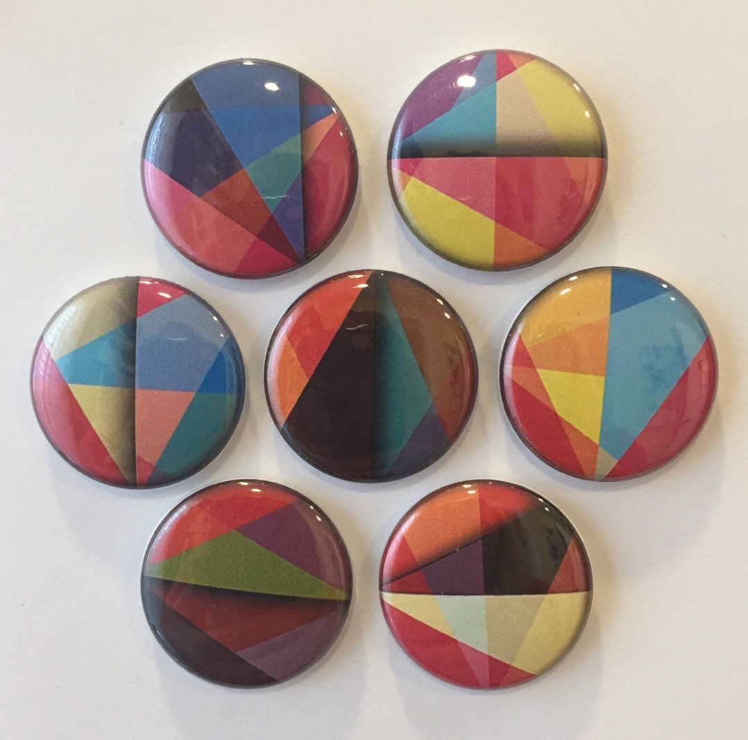 Abstract Art 1" Magnets - Set of 7 - Etsy