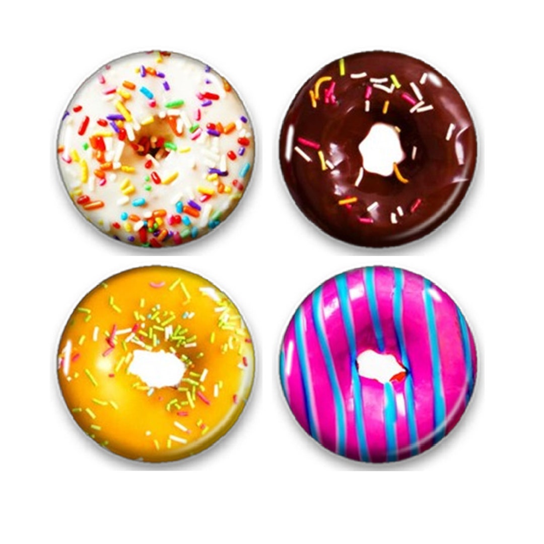 Donut 2.25" Magnets - Set of 4 - Etsy