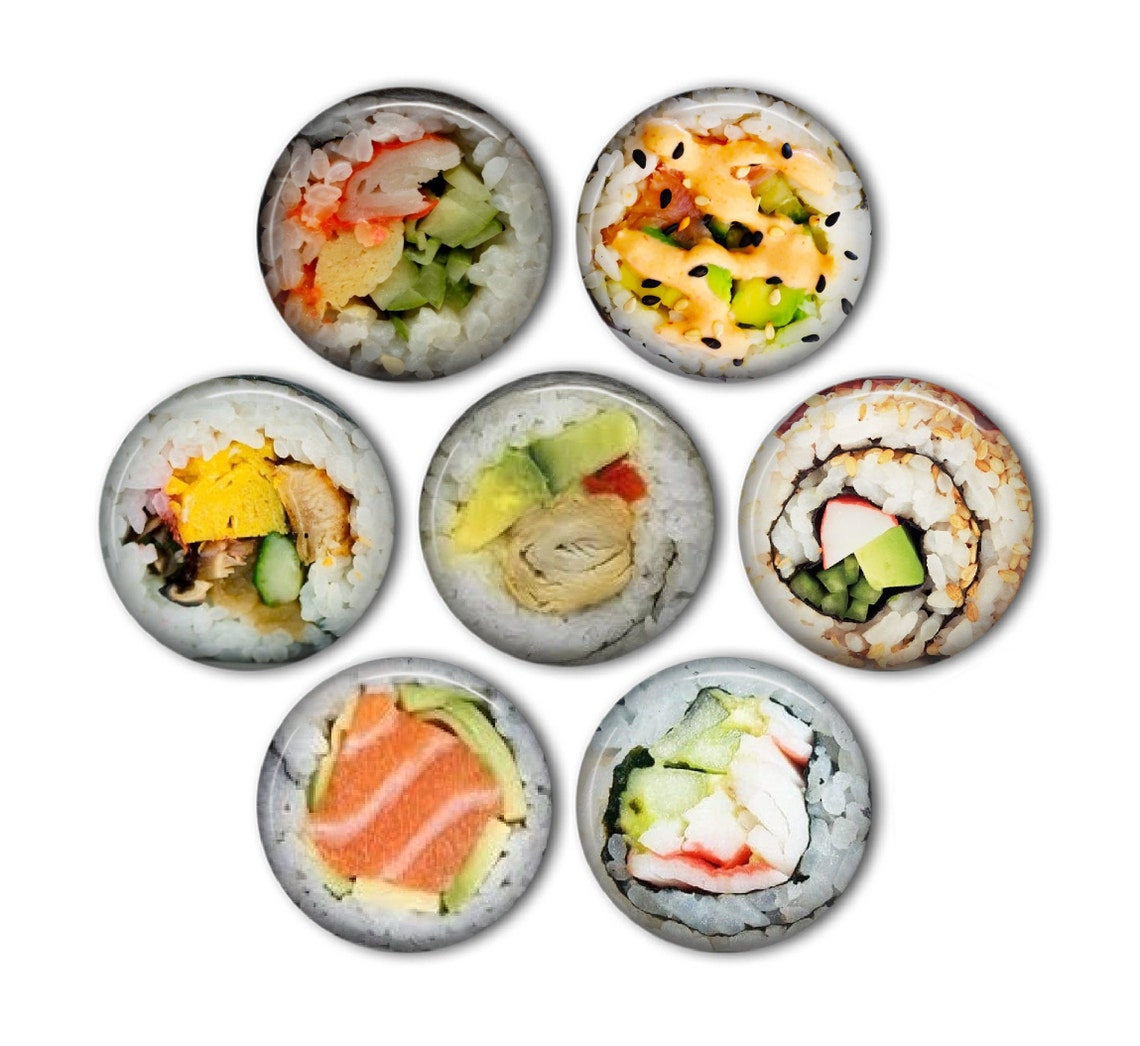 Sushi 1 Magnets Set of 7 - Etsy