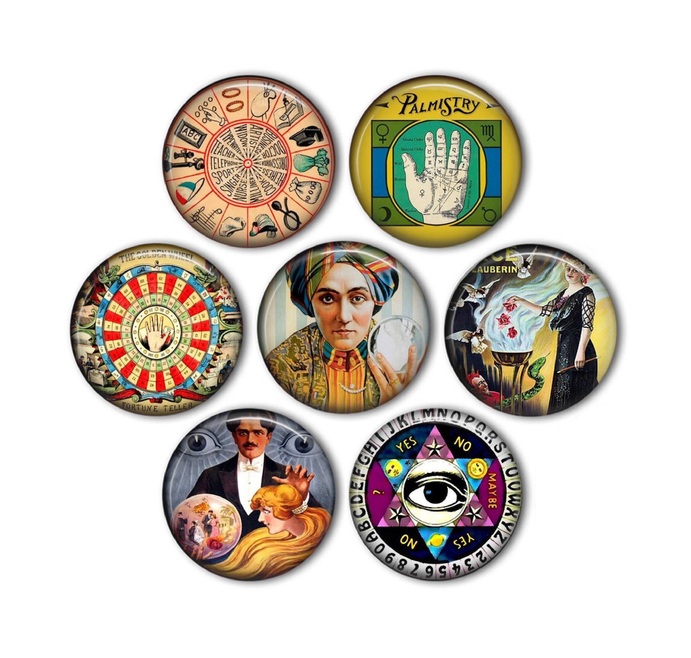 Fortune Teller 1 Magnets Set of 7 - Etsy