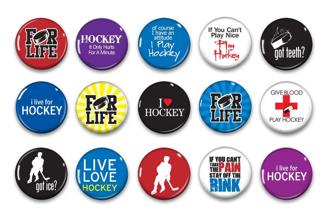 Hockey 1" Magnets - Set of 15 - Etsy