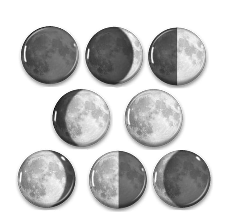 1 MOON PHASES Magnetic Calendar Expansion Pack Set of | Etsy