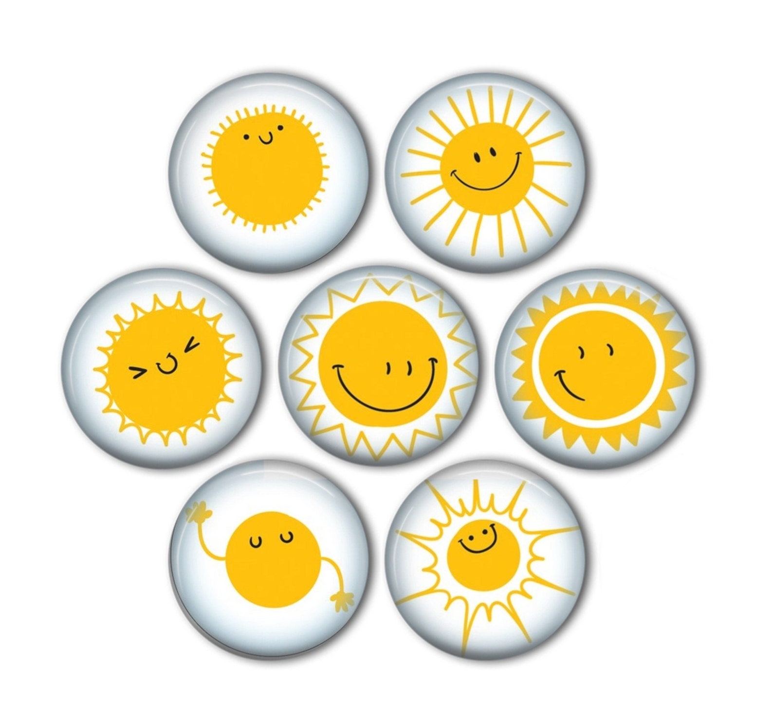 Sunshine 1" Magnets - Set of 7 - Etsy