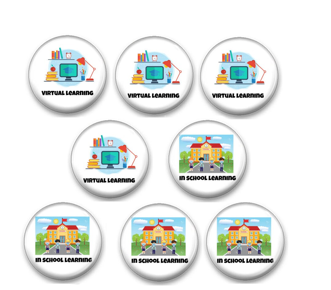 1" VIRTUAL LEARNING Magnetic Calendar Expansion Pack - Set of 8 - Etsy