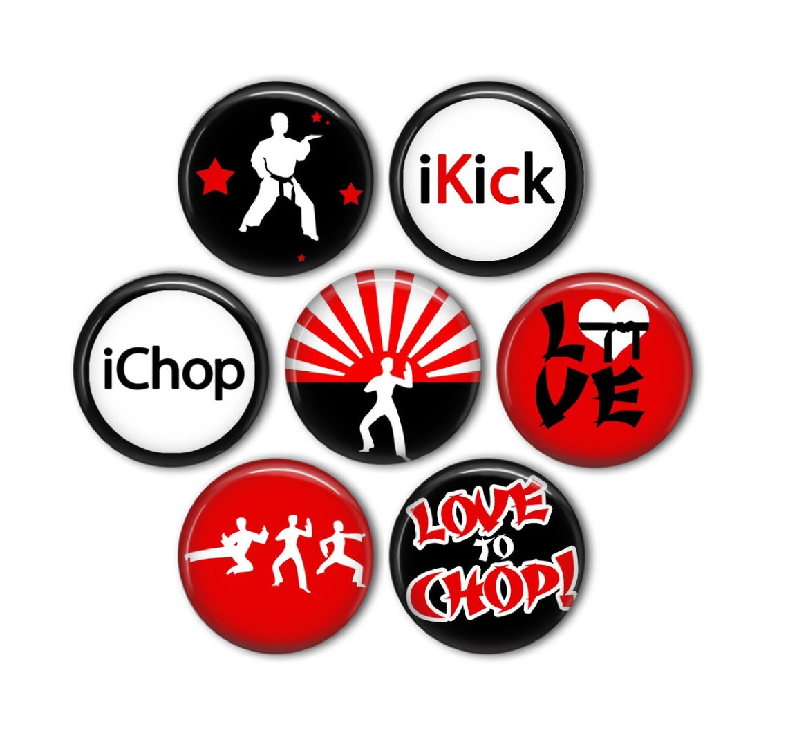 Karate 1" Magnets - Set of 7 - Etsy
