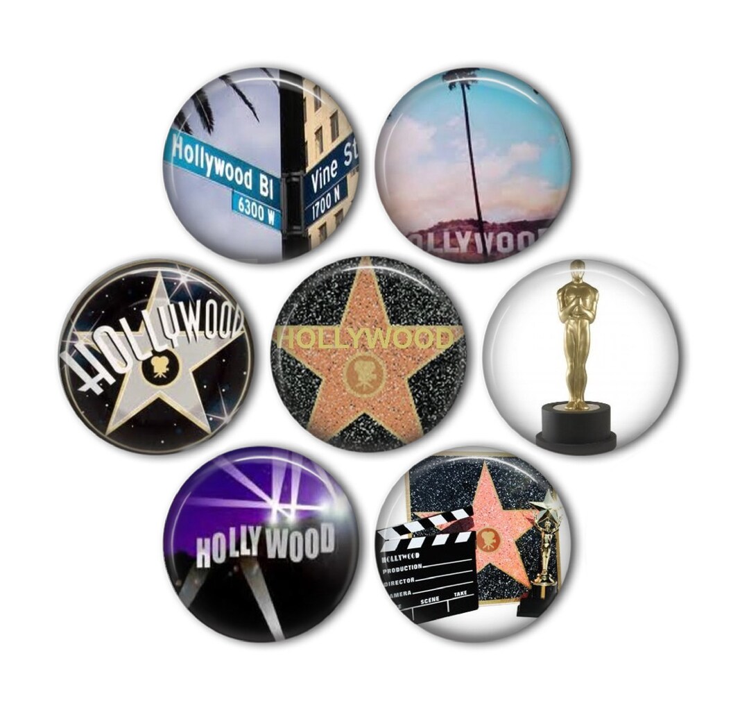Hollywood 1" Magnets - Set of 7 - Etsy