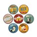 Vintage Look Beer 1" Magnets - Set of 7 - Etsy