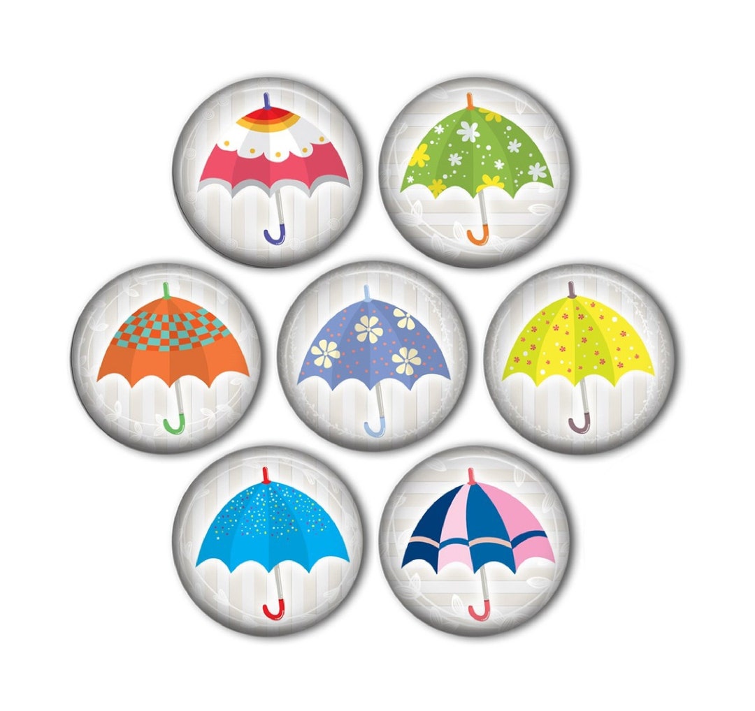 Umbrella 1" Magnets - Set of 7 - Etsy