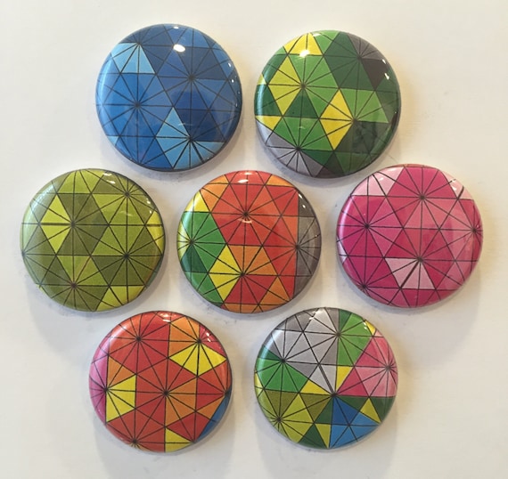 Geometric Art 1 Magnets set of 7 | Etsy