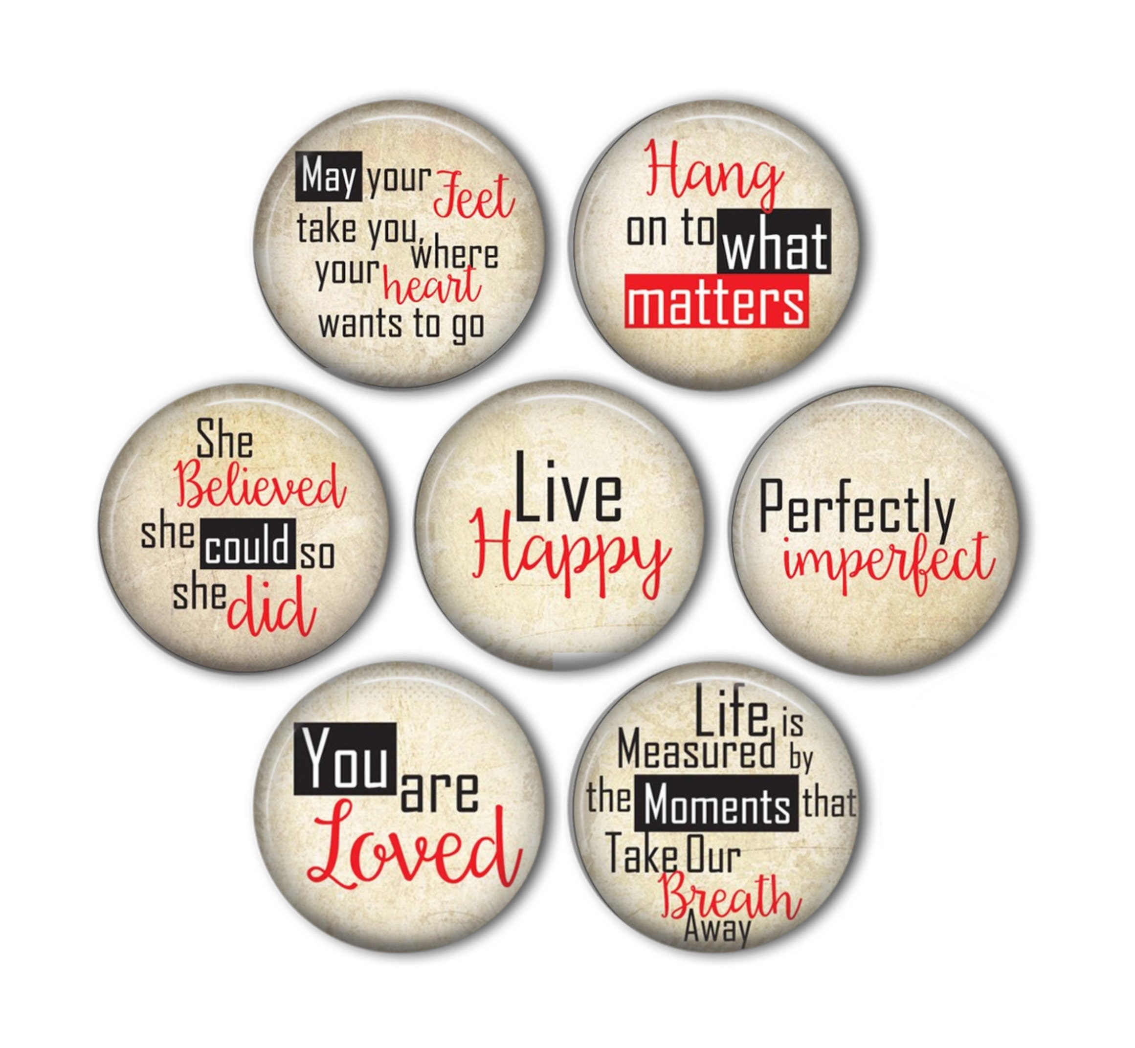 Inspirational Motivational 1 Magnets set of 7 | Etsy