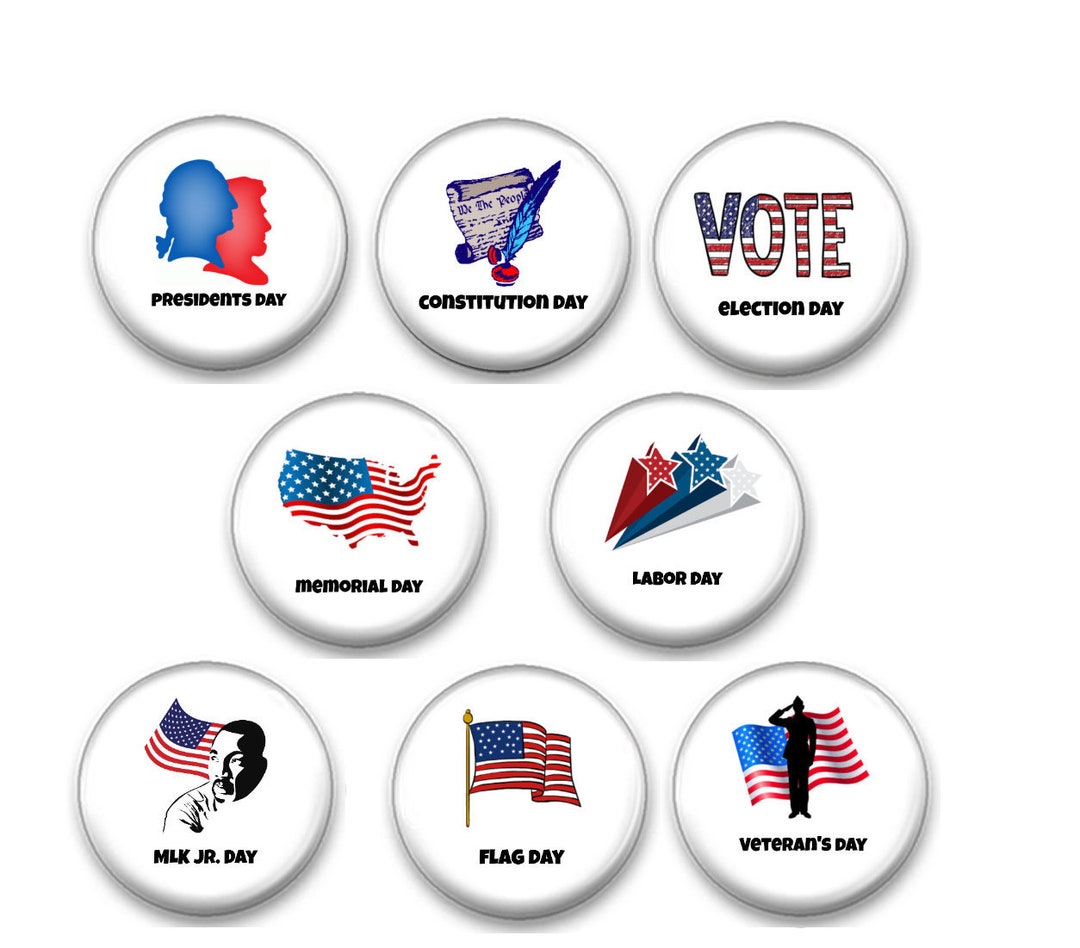 1" PATRIOTIC HOLIDAYS Magnetic Calendar Expansion Pack - Set of 8 - Etsy