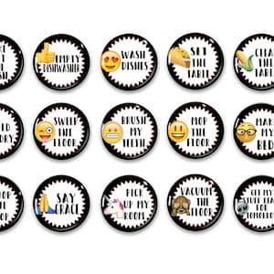 Emoji Chore 1 Magnets ensemble de 15 - Etsy France
