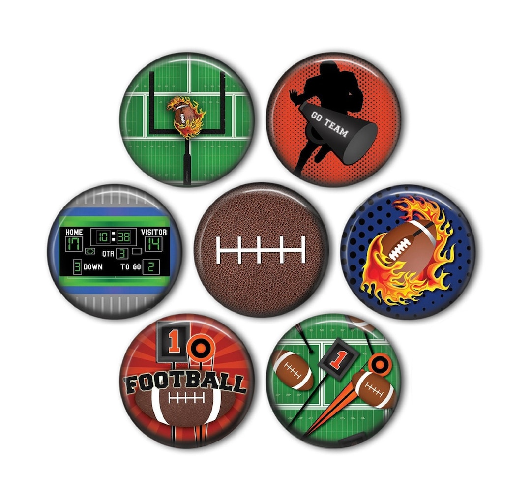Football 1" Magnets - Set of 7 - Etsy