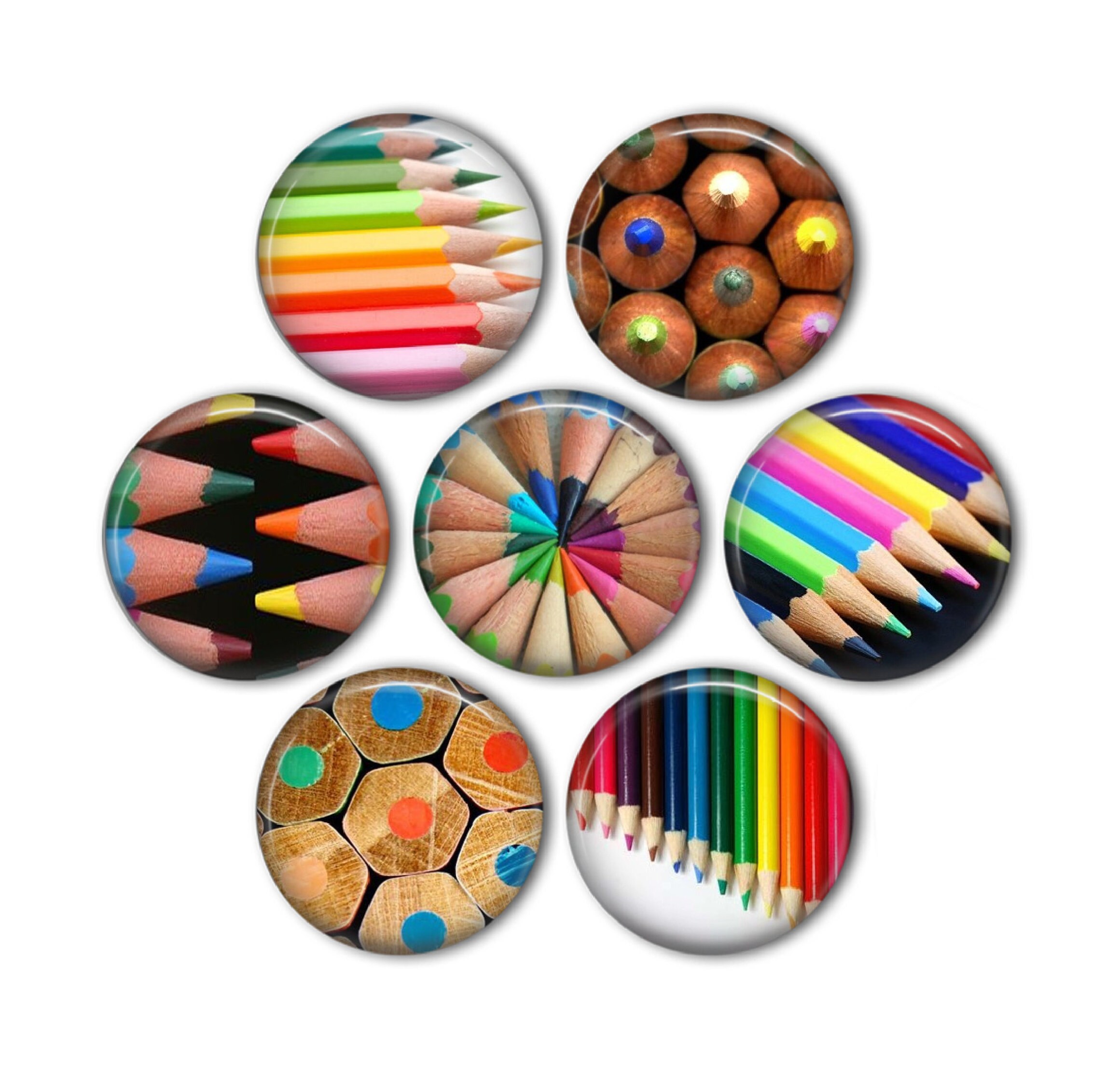 Art Themed 1 Magnets Set of 7 | Etsy