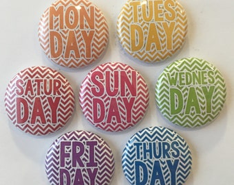 Days of the Week 1 Magnets Set of 7 | Etsy