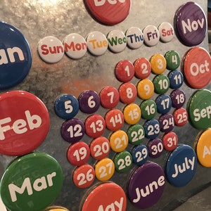 Rainbow Perpetual Calendar-numbers 1-31-and Months-and Weekdays - Etsy