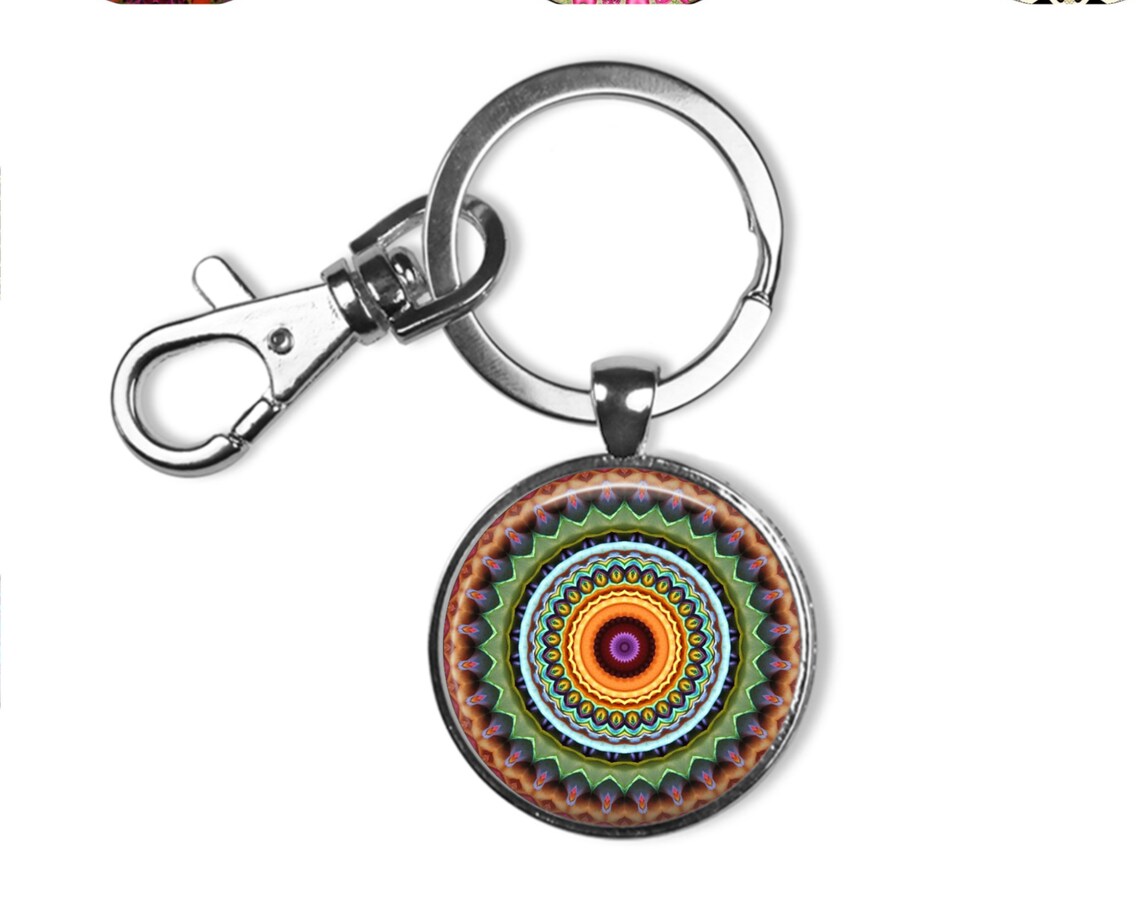 Mandala 3 Keychain - Etsy