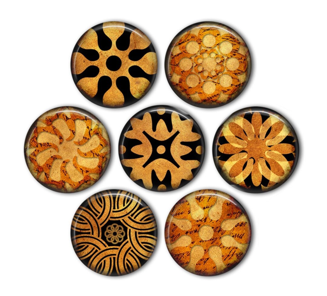 Carved Wood Look 1" Refrigerator Magnets - Set of 7 - Etsy
