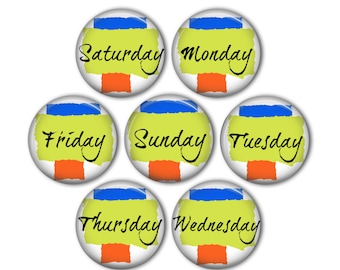 Days of the Week 1 Magnets Set of 7 | Etsy
