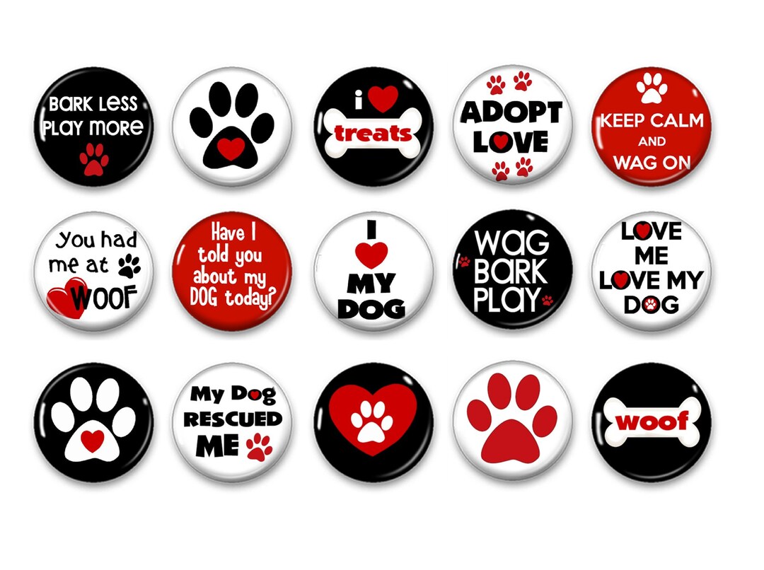Dog Rescue 1" Magnets - Set of 15 - Etsy