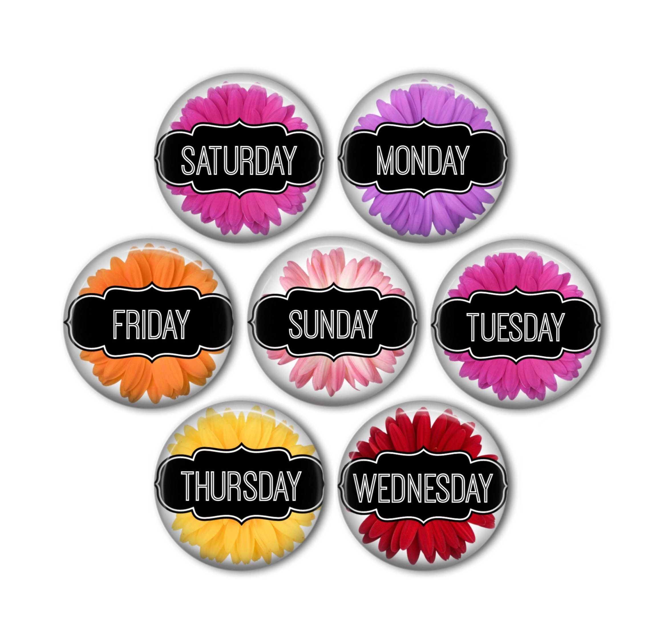 Days of the Week 1 Magnets Set of 7 | Etsy
