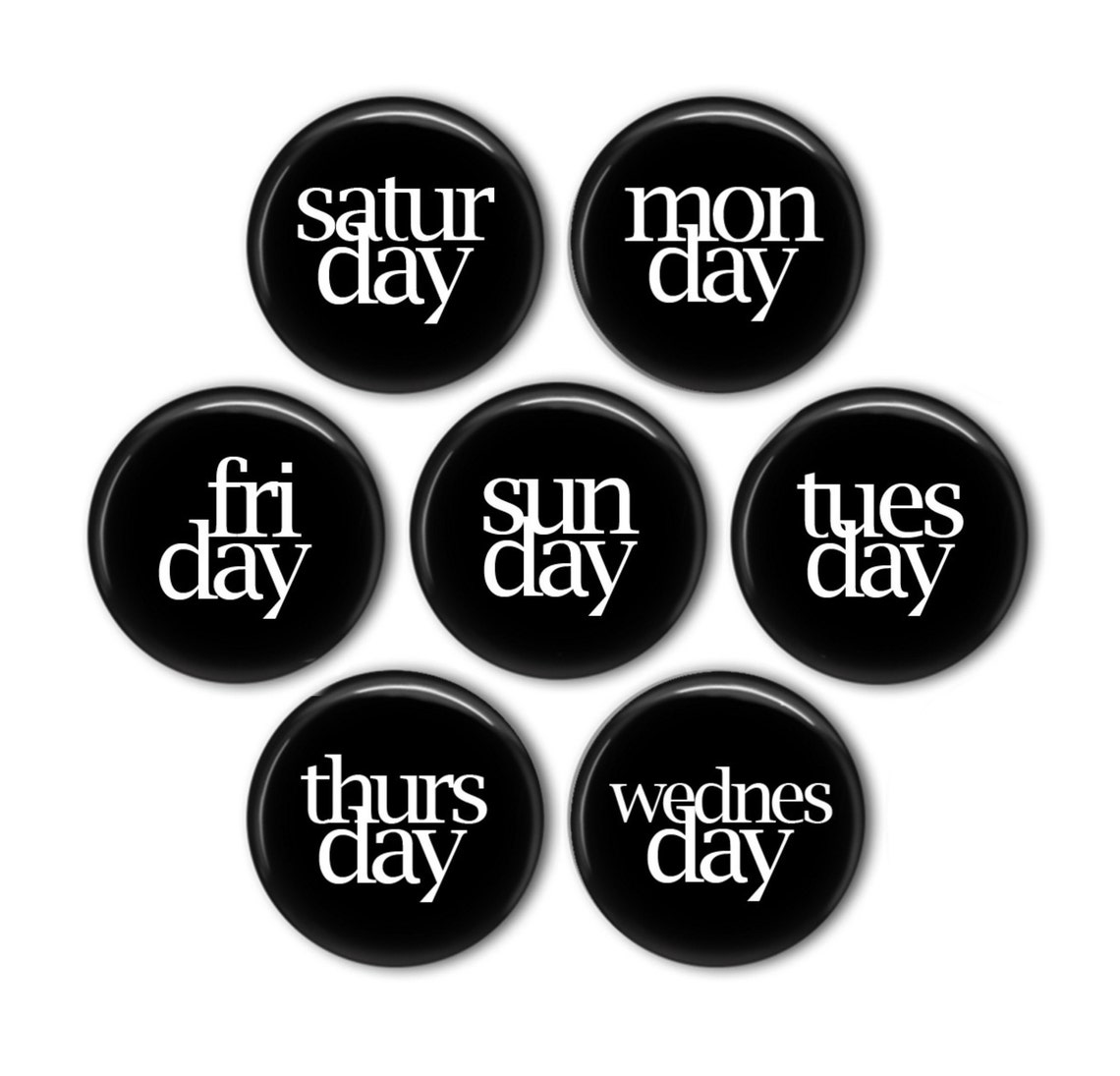 Days of the Week 1 Magnets Set of 7 | Etsy