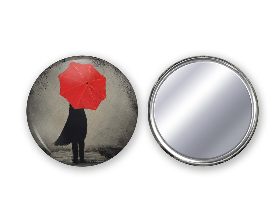 3 1/2" Artsy Umbrella Purse Mirror - Etsy