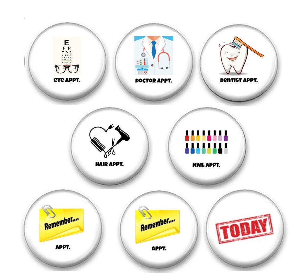 1" Appointments Magnetic Calendar Expansion Pack - Set of 8 - Etsy